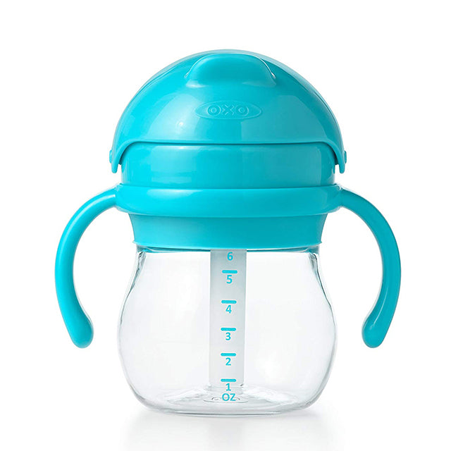 Oxo Tot Grow Straw Cup with Removable Handles 6 oz - Teal – Babymama ...