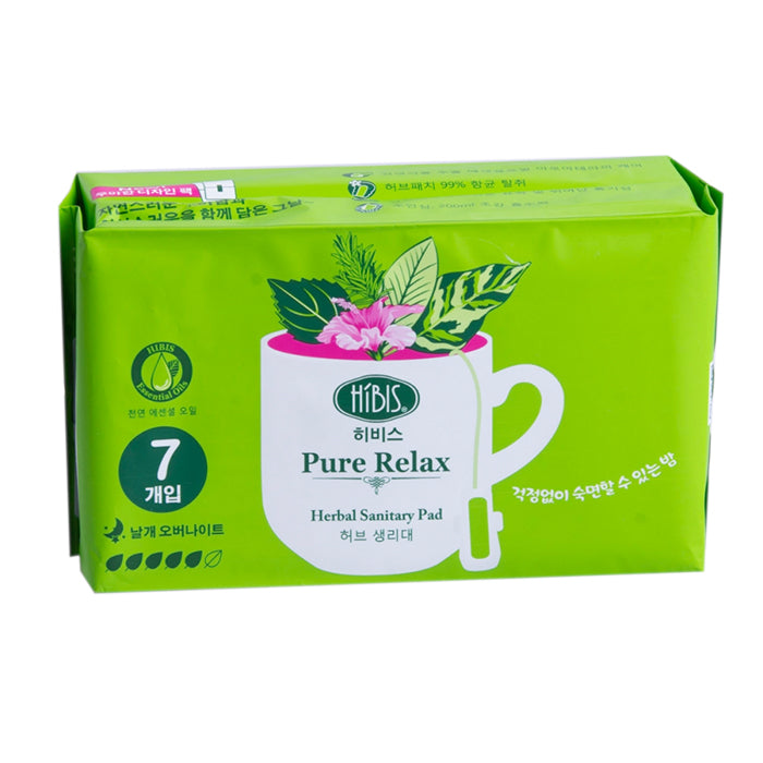 HIBIS Pure Relax Herbal Sanitary Napkin - Overnight Super 7 Pads ...